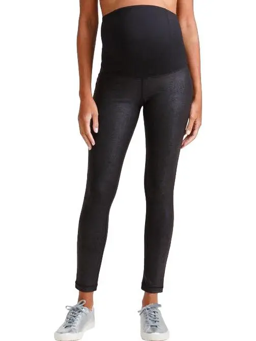 Ingrid & Isabel® Faux Leather Maternity Leggings - Black