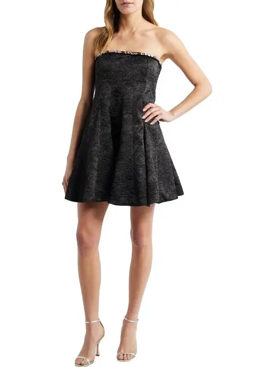 CECE DUPRAZ Strapless Mini Dress - Rich Black