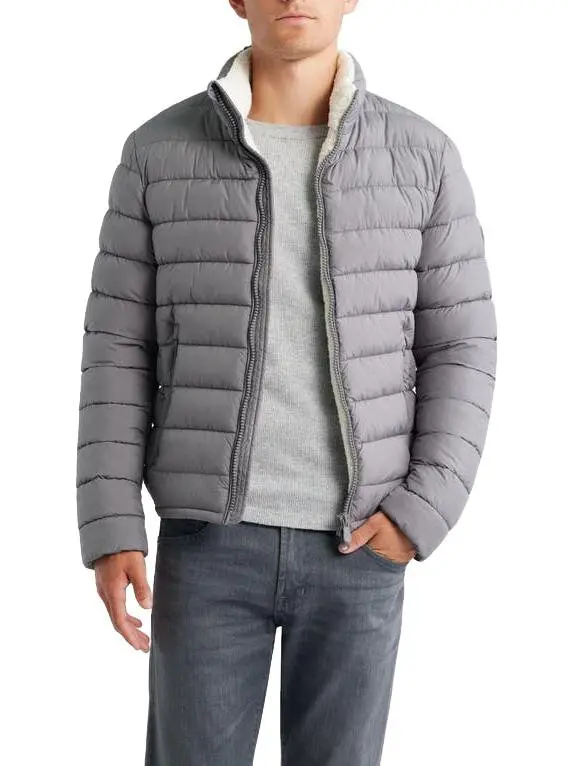 SAVE THE DUCK Quilted Water Resistant Jacket - Mid Grey
