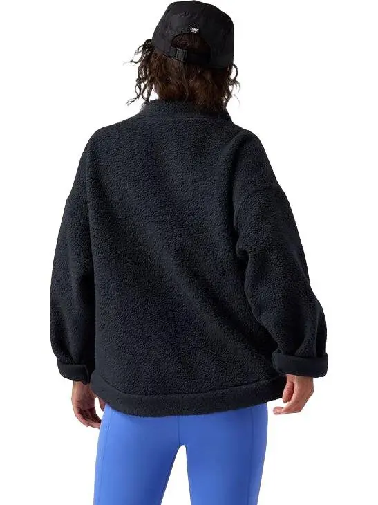 BACKCOUNTRY Wander Pile-fleece Mock-neck Top - Black