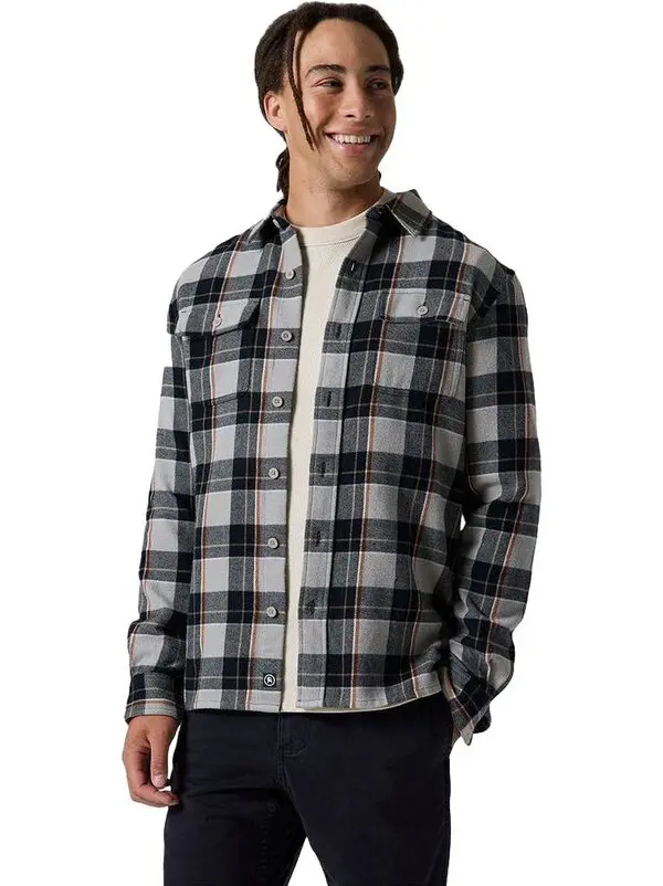 BACKCOUNTRY Venture Midweight Flannel Shirt - Goat Gray Drifter Plaid