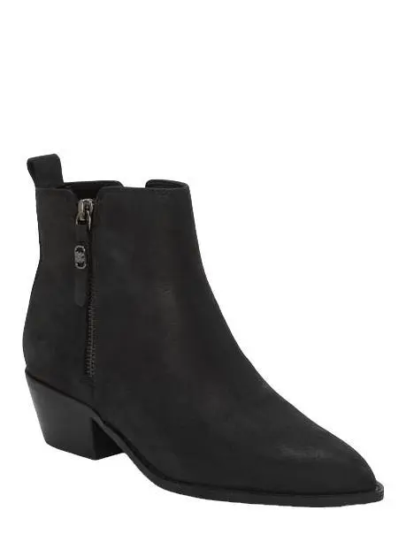 Lucky Brand Ailein Pointed Toe Bootie - Black Angora Nubuck