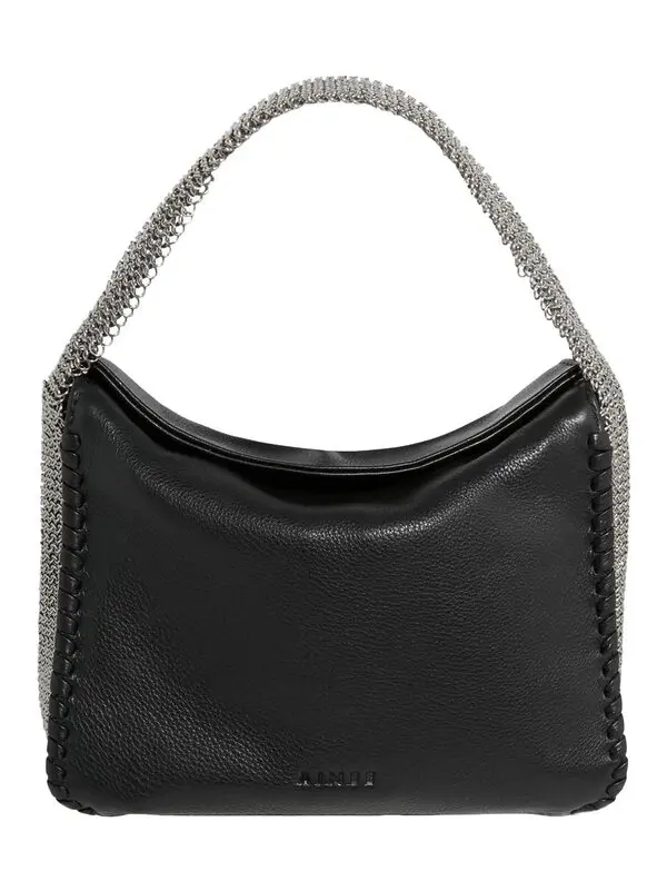 AIMEE Chain Mail Handle Handbag - Black
