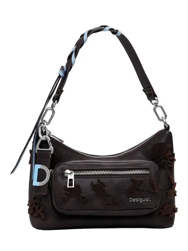 Desigual Faux Leather Shoulder Bag - Dark Brown