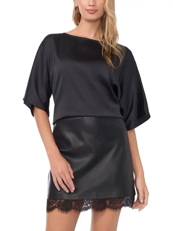Vince Camuto Dolman Sleeve Top - Rich Black