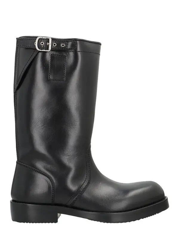 Dries Van Noten Biker Boots In Leather - Black