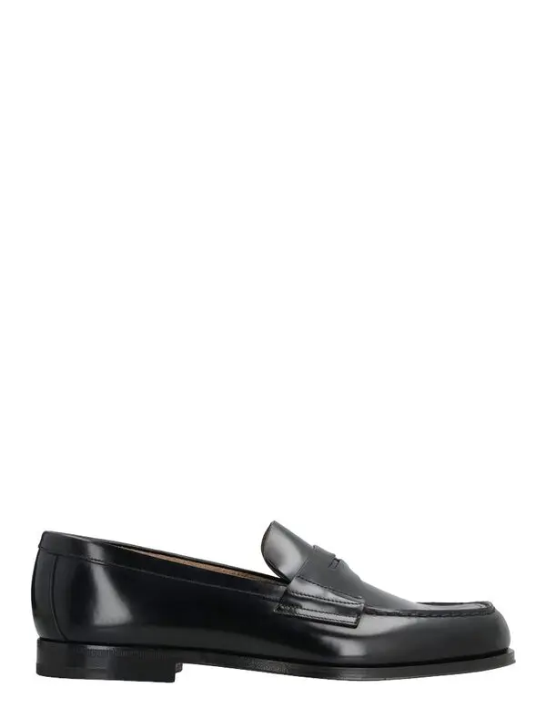 Prada Brushed Leather Loafers - Black