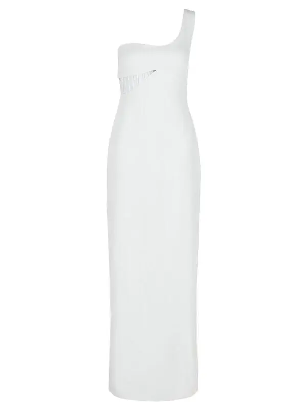 Givenchy One-shoulder Cutout Gown - White