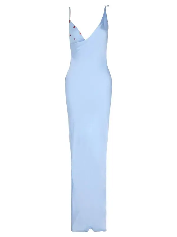 Givenchy Draped Mesh 4g Gown - Blue