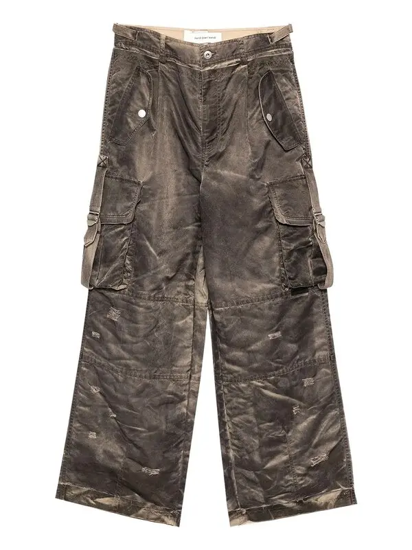 FENG CHEN WANG Nylon Cargo Pants - Brown