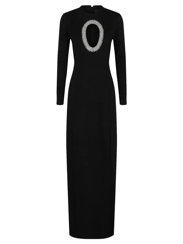 Givenchy Cutout Crystal Embellished Gown - Black