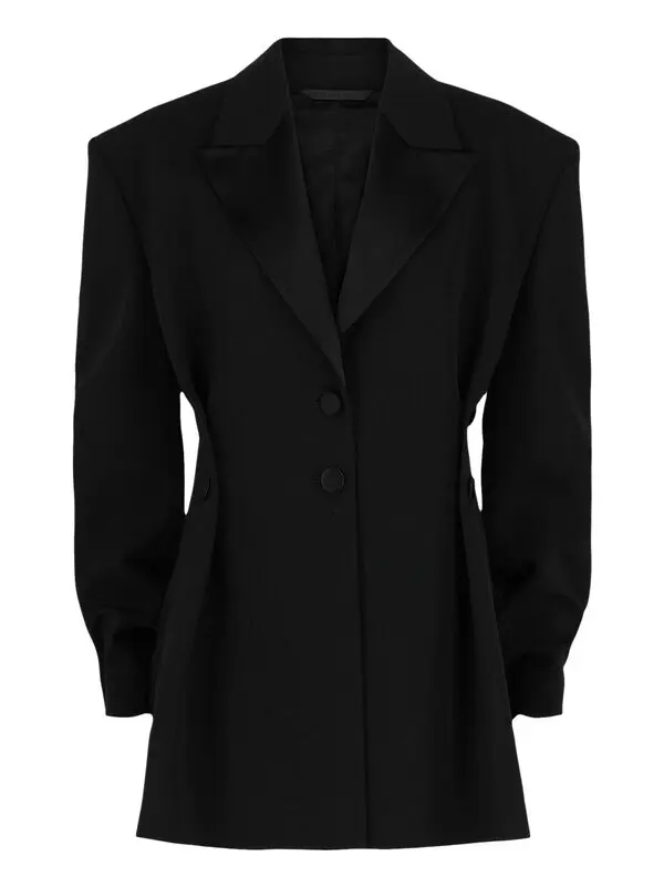 Givenchy Pleated Single-breasted Blazer - Black