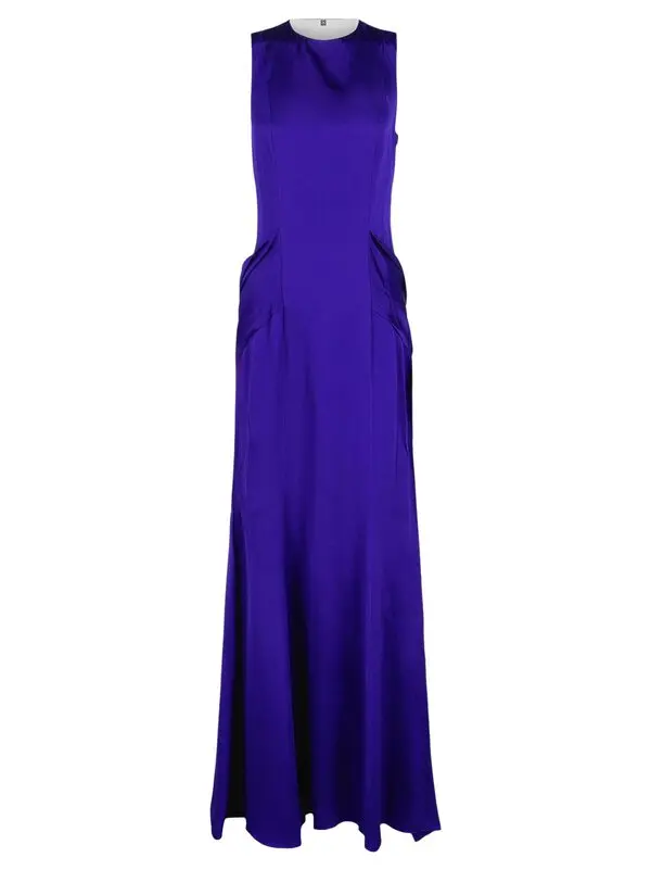 Givenchy Sheer Tulle Back Gown - Purple