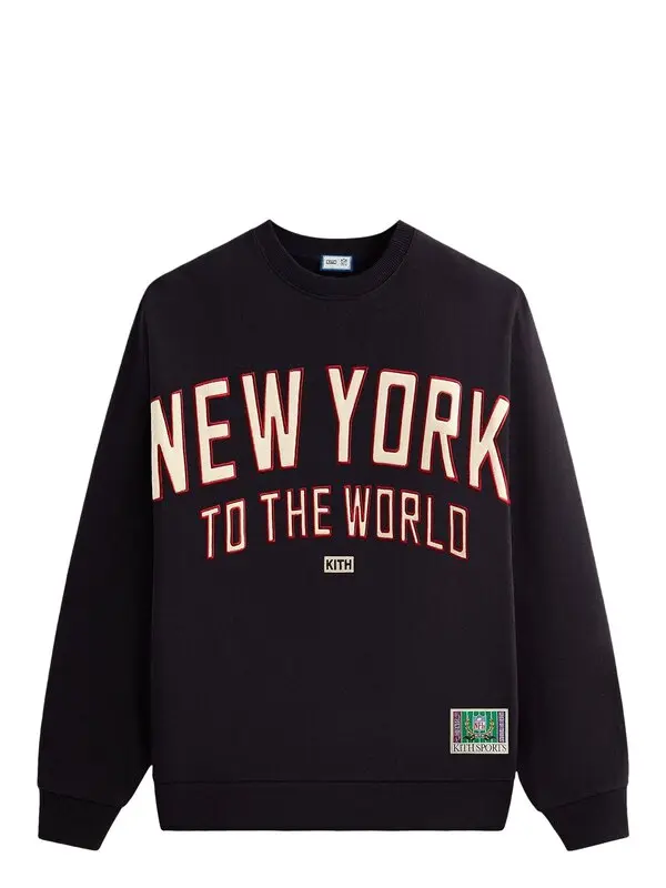 Kith Nfl New York Giants Victory Vintage Nelson Crewneck - Black