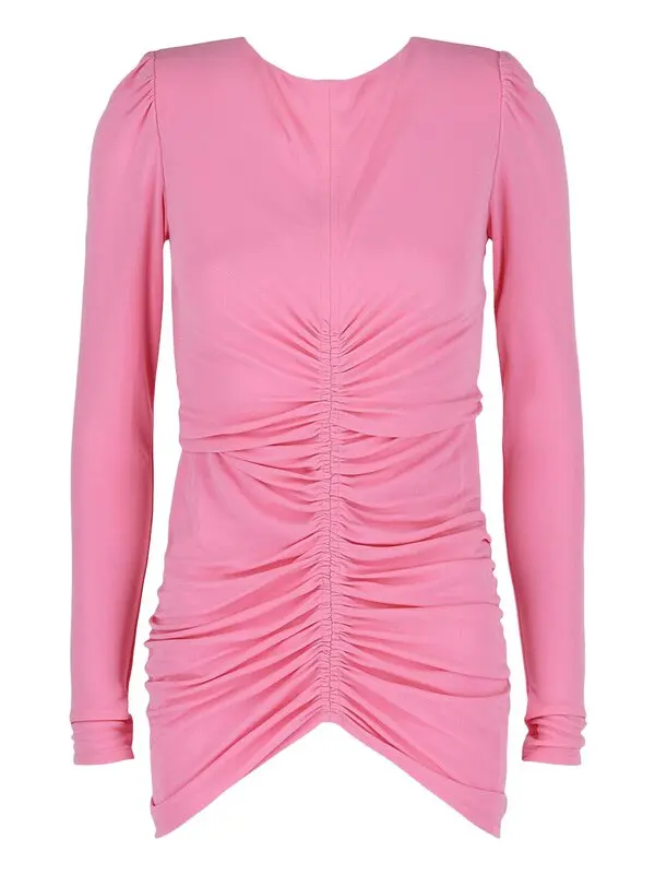 Givenchy Ruched Long-sleeve Top - Pink