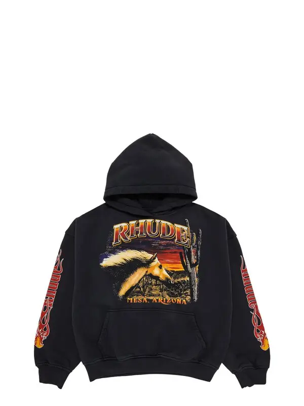 Rhude Mesa Stallion Hoodie - Black