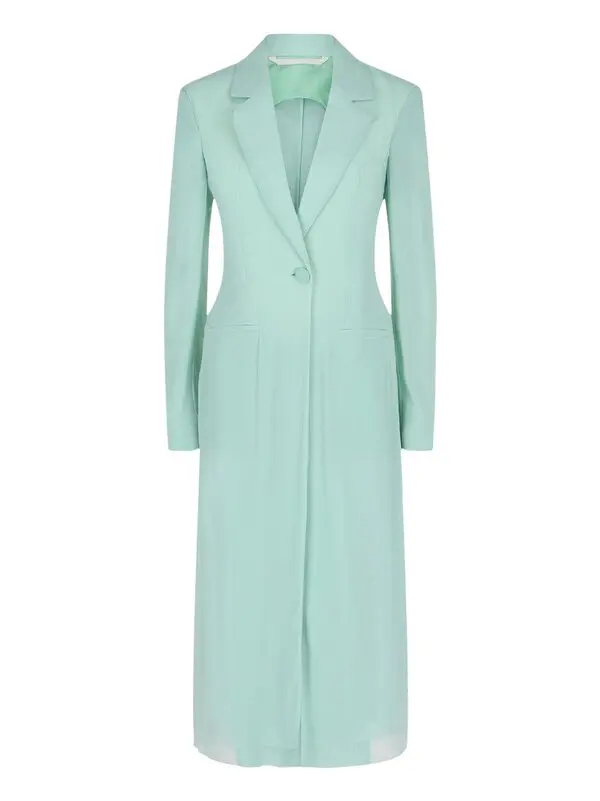 Givenchy Single-breasted Longline Coat - Green