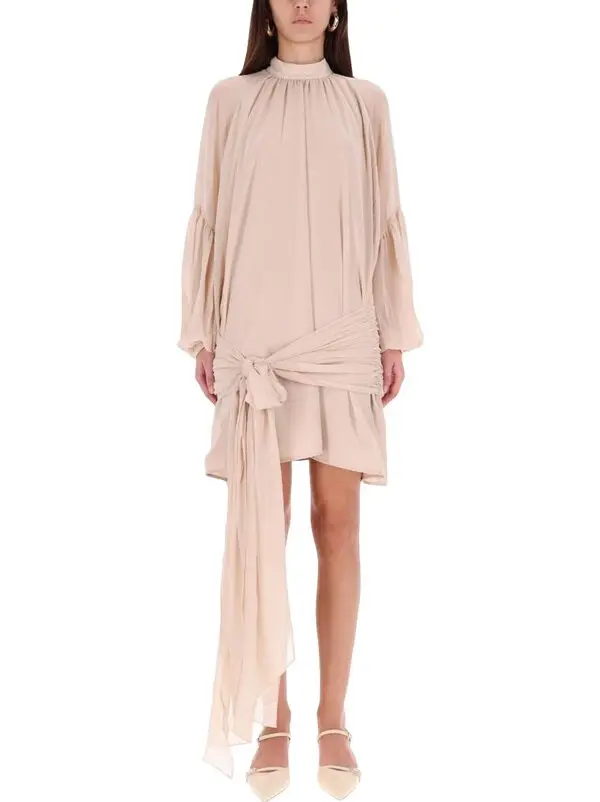 Remain Birger Christensen Chiffon Dress - Powder