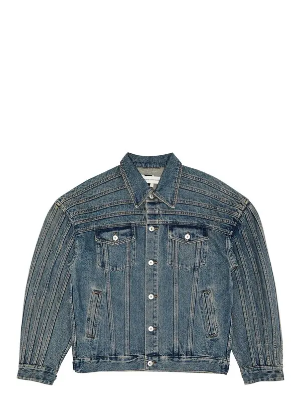 FENG CHEN WANG Denim Deconstruction Oversized Jacket - Blue