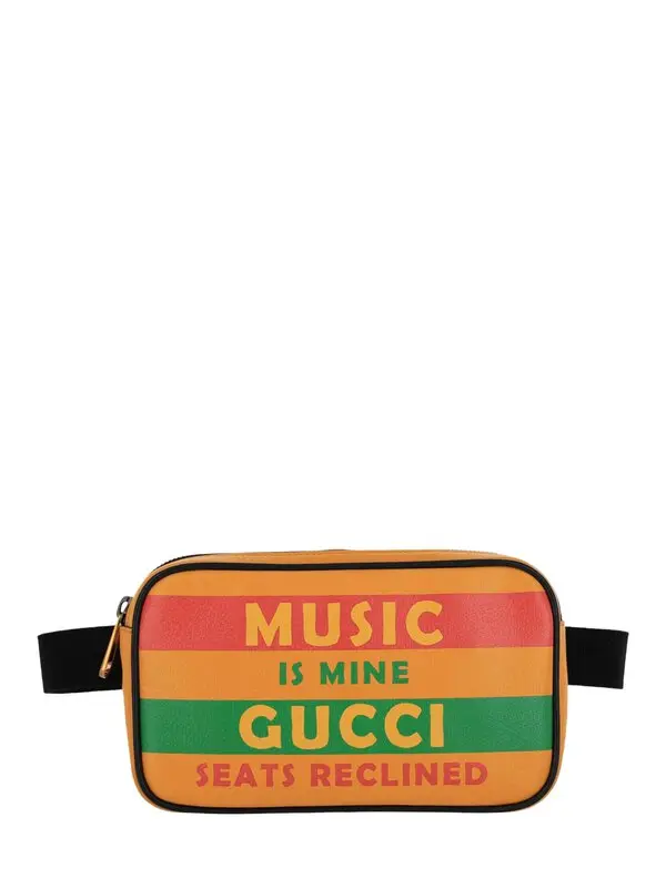 Gucci Music Is Mine Leather Belt Bag - Yellow