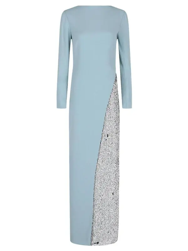 Givenchy Metallic Sequin Gown - Blue