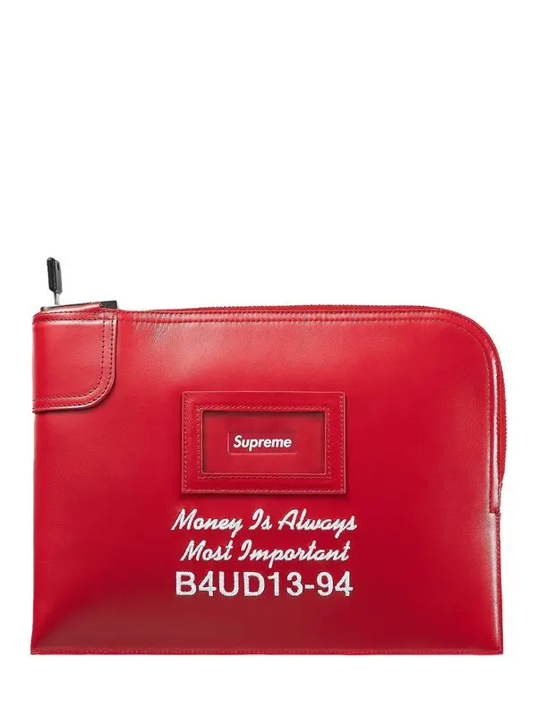 Supreme Leather Pouch - Red