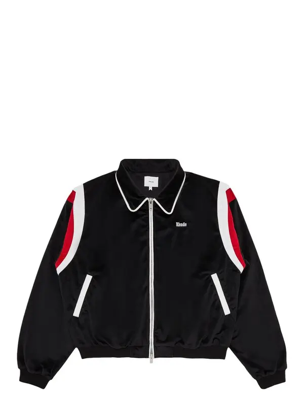 Rhude Mancino Velour Track Jacket - Black