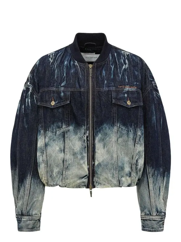 FENG CHEN WANG Deconstructed Denim Jacket - Grey
