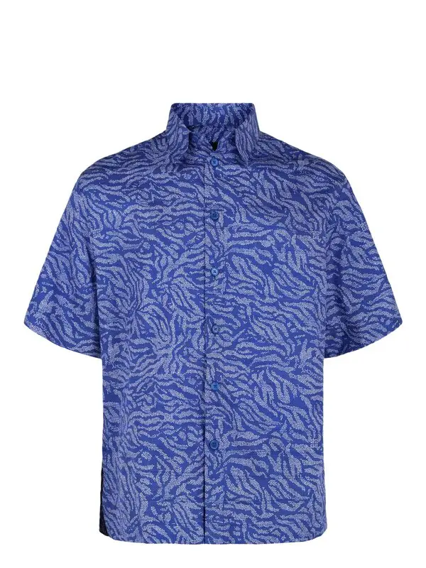 Givenchy Printed Short-sleeve Shirt - Blue