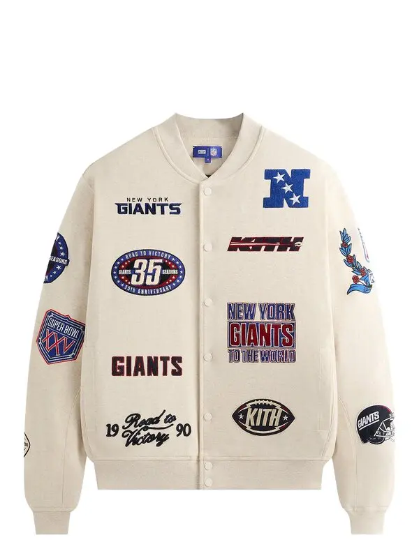 Kith Nfl New York Giants Marvin Bomber Jacket - White