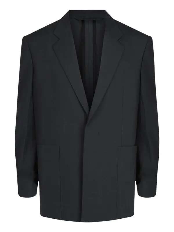Givenchy Boxy Fit Single Button Blazer - Grey