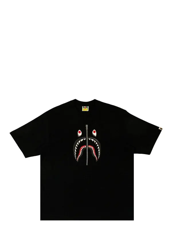 A BATHING APE 3d Shark Relaxed Fit Tee - Black
