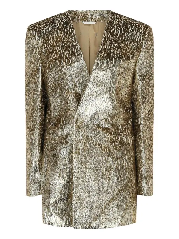 Givenchy Animal Print Single-breasted Blazer - Gold