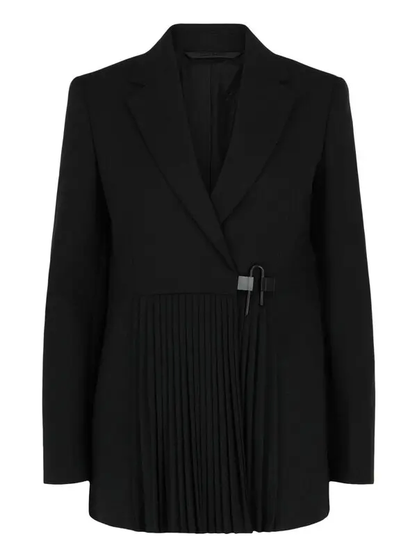Givenchy Accordion Pleated U Lock Jacket - Black