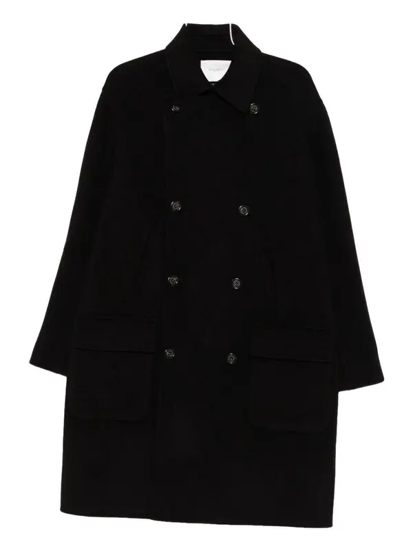 PAOLO PECORA Double-breasted Coat - Brown