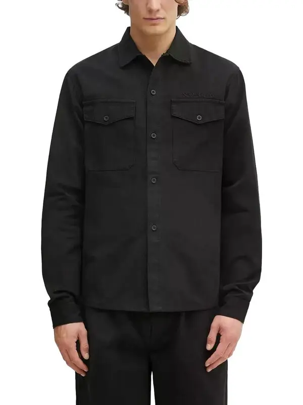 NO PROBLEMO Chest-pocket Shirt - Black