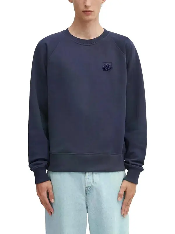 Filling Pieces Embroidered Crewneck Sweatshirt - Blue