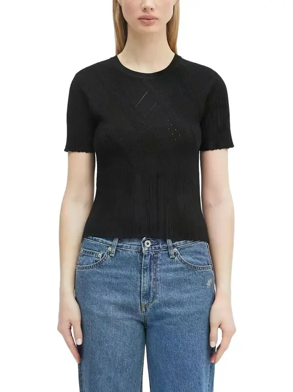Kenzo Ribbed Knit Top - Black