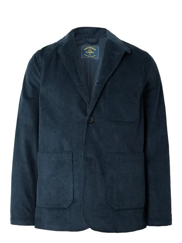 Portuguese Flannel Cotton-corduroy Blazer - Blue