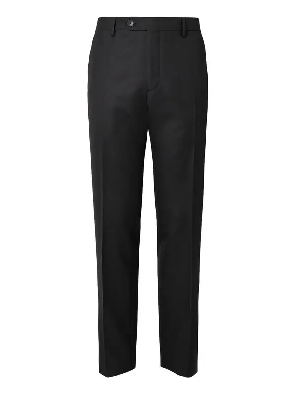 Mr P. Philip Slim-fit Wool-twill Suit Trousers - Black