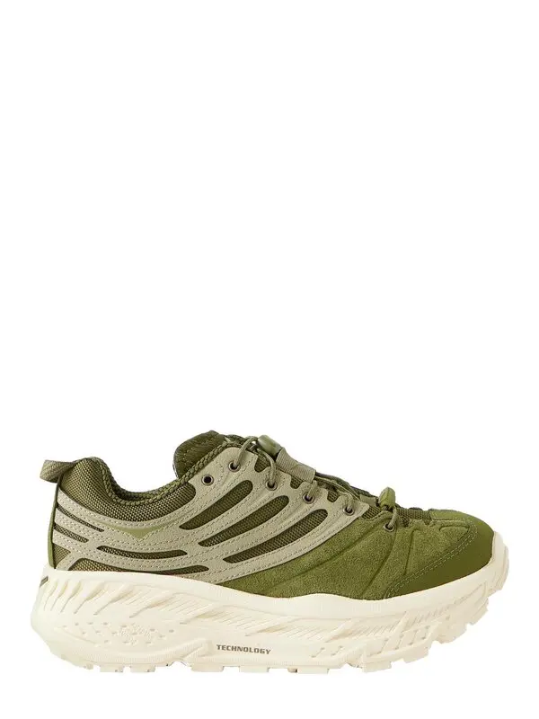 HOKA® Stinson Evo Og Rubber-trimmed Running Sneakers - Green