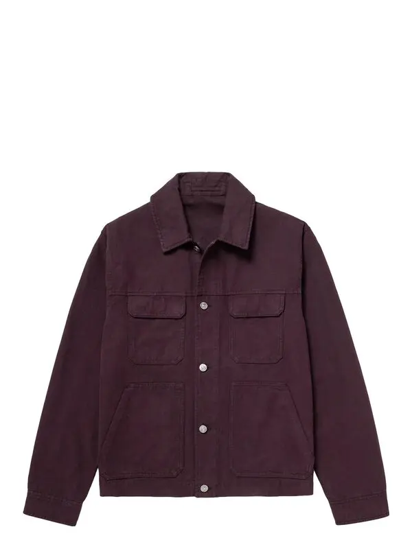 Mr P. Organic Cotton-canvas Chore Jacket - Purple