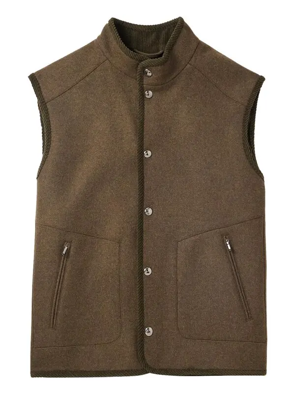 Loro Piana Kelvin Wish® Wool And Cashmere-blend Gilet - Green
