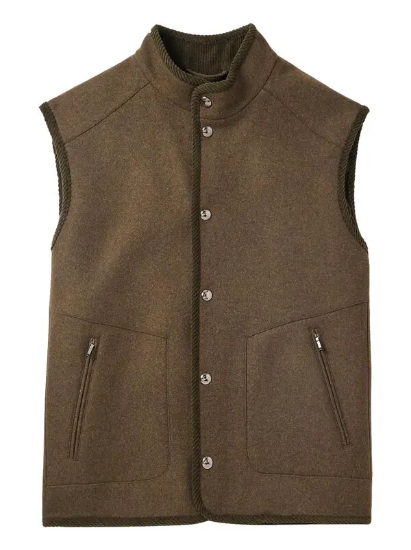 Loro Piana Kelvin Wish® Wool And Cashmere-blend Gilet - Green