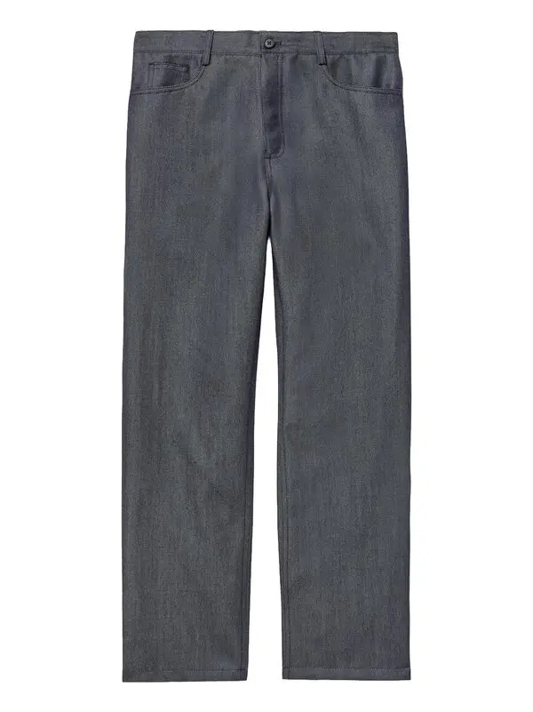 Mr P. Straight-leg Wool And Mohair-blend Jeans - Blue