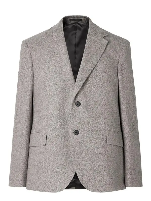 Mr P. Oversized Wool And Camel-blend Tweed Suit Jacket - Gray