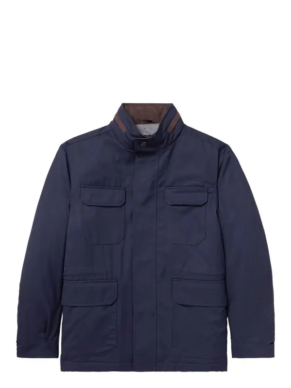 N.peal Wool-blend Field Jacket - Blue