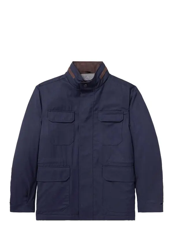 N.peal Wool-blend Field Jacket - Blue