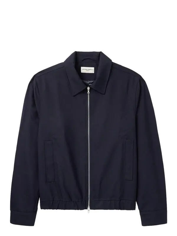 Officine Générale Marlino Virgin Wool Blouson Jacket - Blue