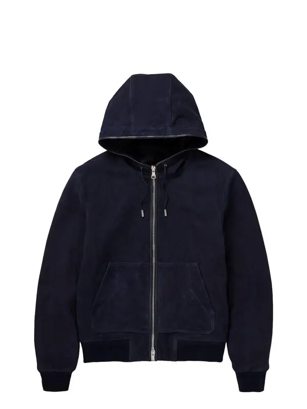 Mr P. Suede Hoodie - Blue